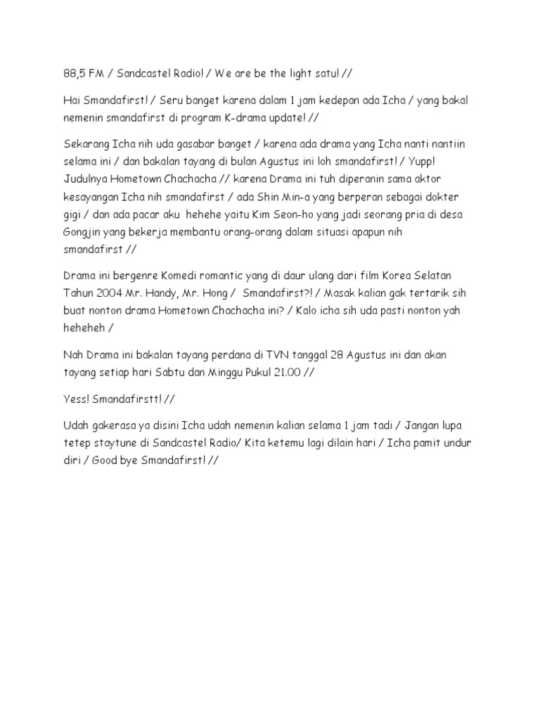 Script Announcer | PDF