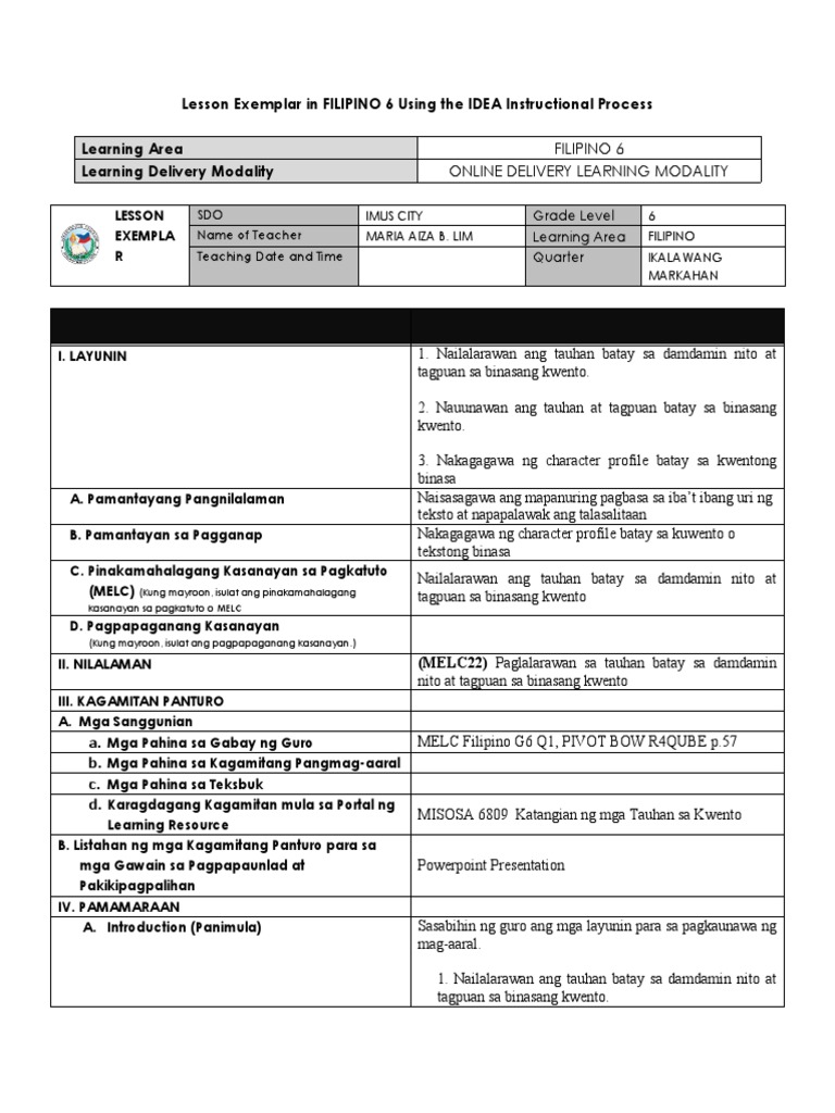 Fil G6 Q2 MELC22 | PDF