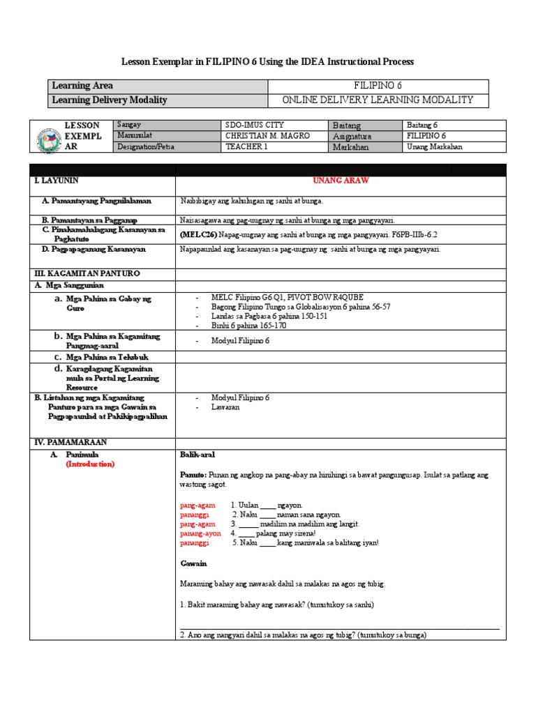 Fil G6 Q2 MELC26 | PDF