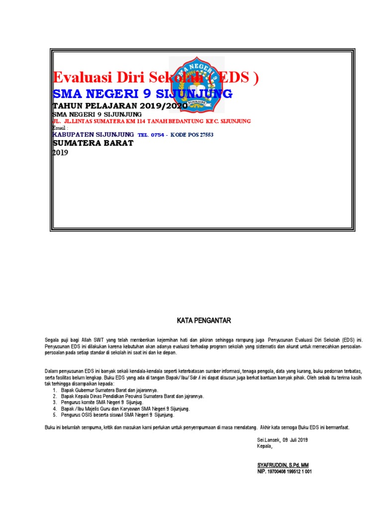 Contoh Eds Sma | PDF | Karier & Perkembangan