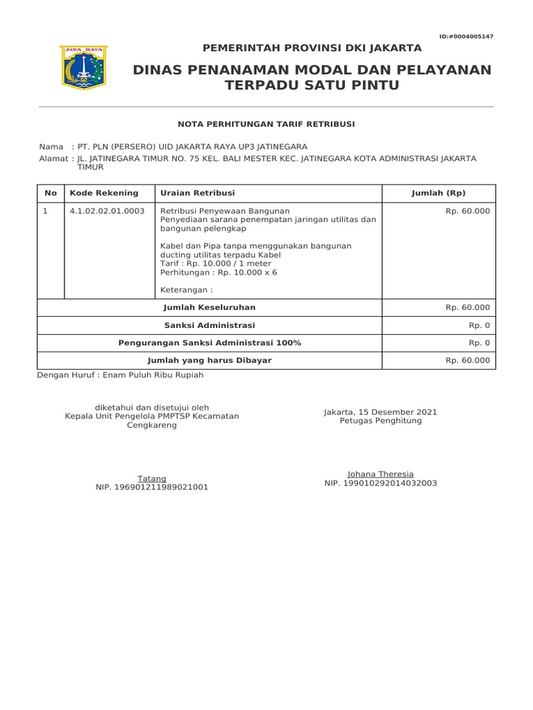 Cetak Nota PLN | PDF