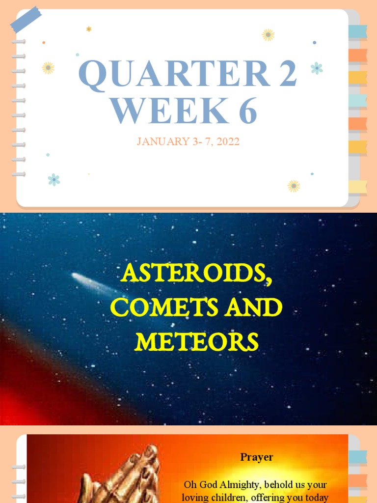 q2 w6 Asteroids Comets Meteors | PDF | Meteoroid | Comet
