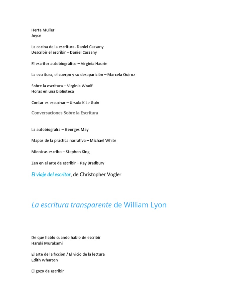 La Cocina de La Escritura | PDF