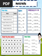 Grade 6 Mental Maths Worksheet 1 | PDF