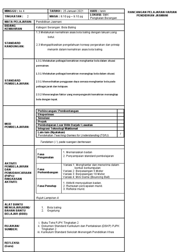 PJ Suaian RPH Bola Baling F2 | PDF