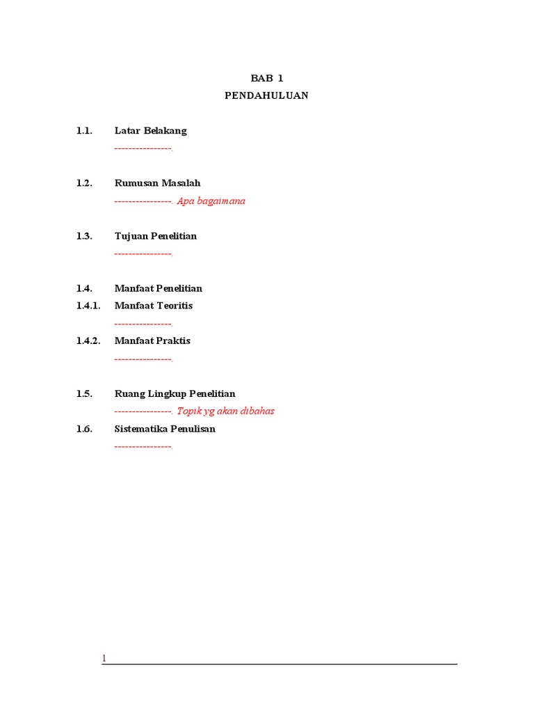 OUTLINE Skripsi FMB 2021 | PDF