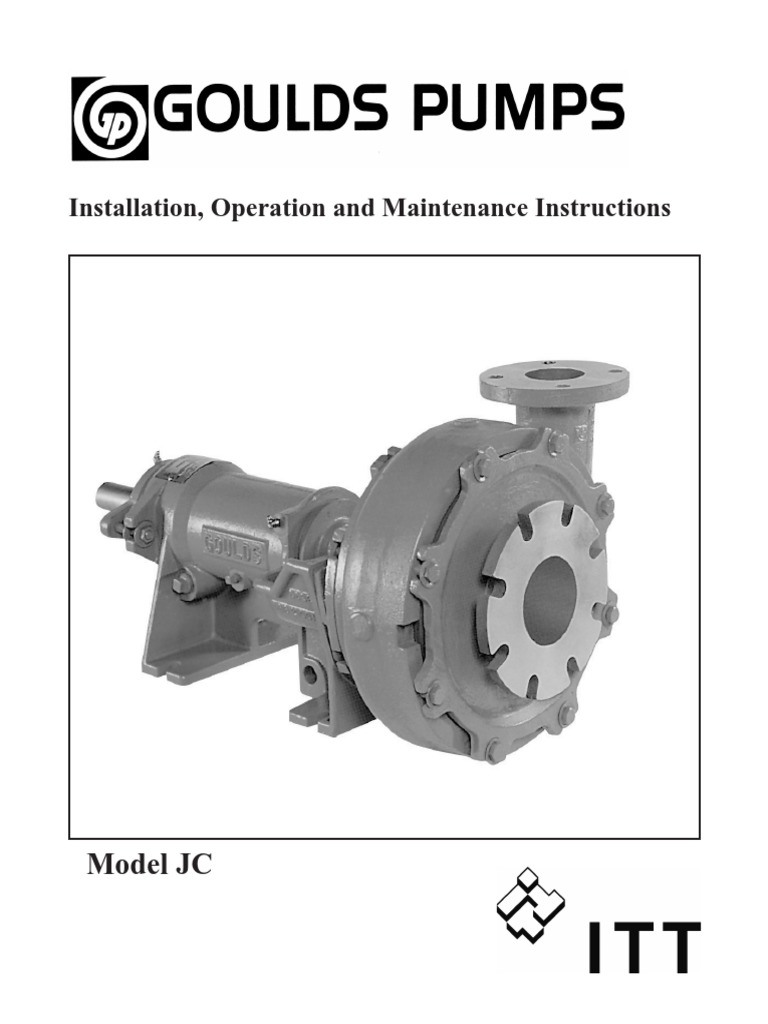 Goulds Pumps JC IOM | Download Free PDF | Pump | Bearing (Mechanical)