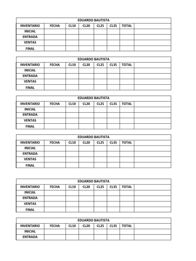 Tomza Gas Cuadros Inventario 03 de Enero de 2023 | PDF