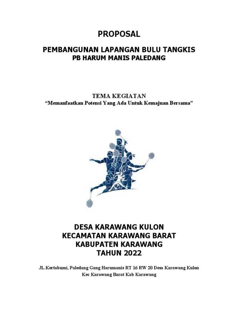 Revisi Proposal Pendanaan Lapangan Badminton | PDF