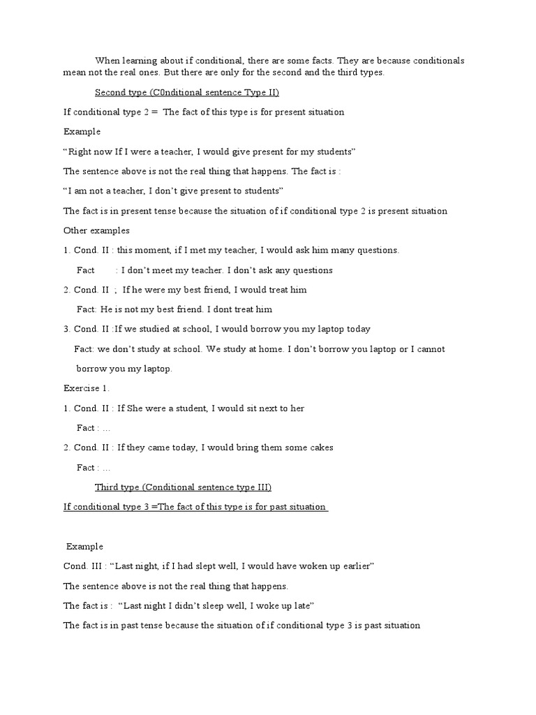 Conditional Sentences and Their Meaning | PDF | Grammar | Linguistics