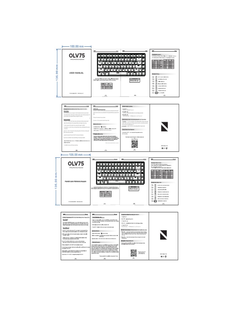 Manual Book Noir OLV 75% 1 | PDF | Computer Keyboard | Usb
