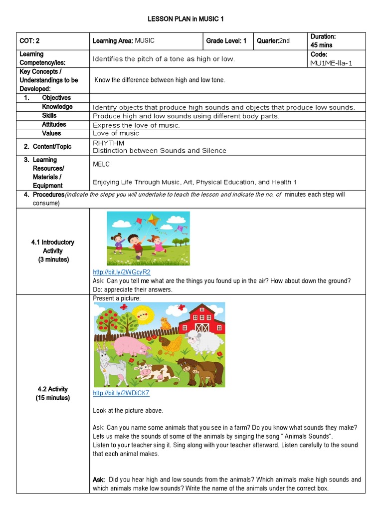 Music1 Q2 Week 1 Pdf Learning Sound