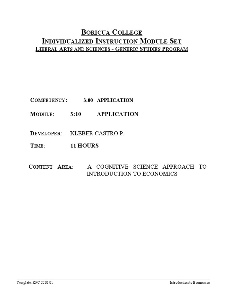 Econo Major 310 Application | PDF | Incentive | Economics