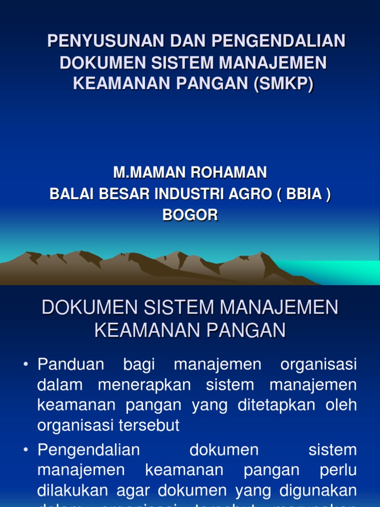 C. Penyusunan Dokumen Iso 22000 (Maman) | PDF