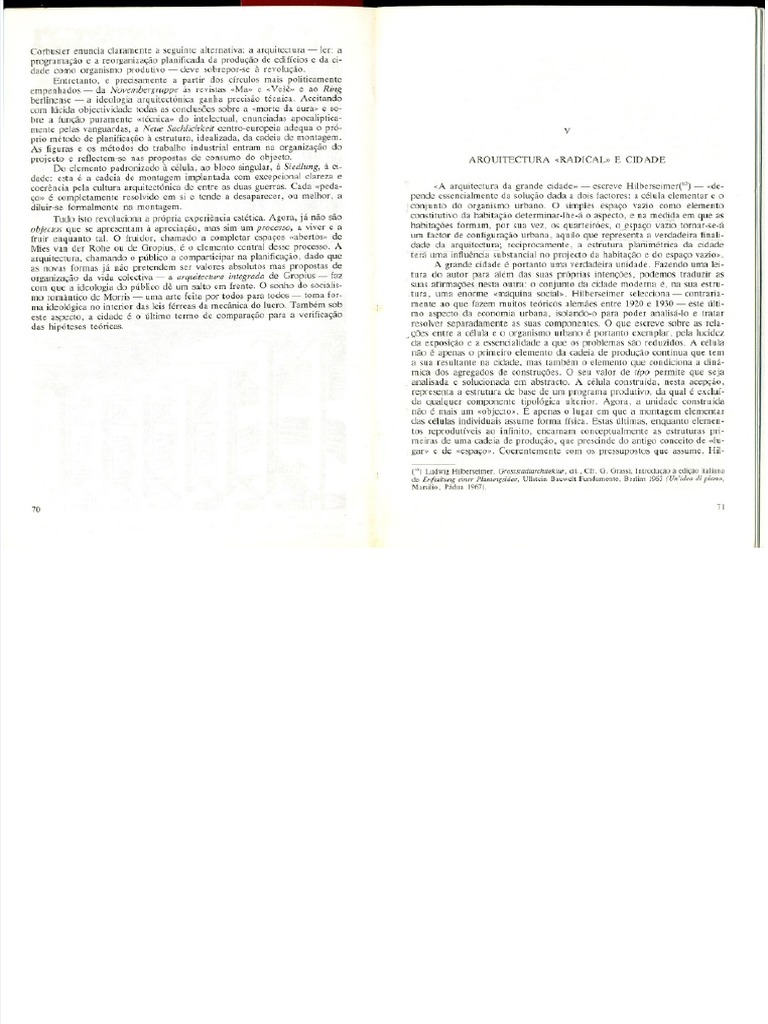 TAFURI. Projeto e Utopia (Capítulo V) | PDF