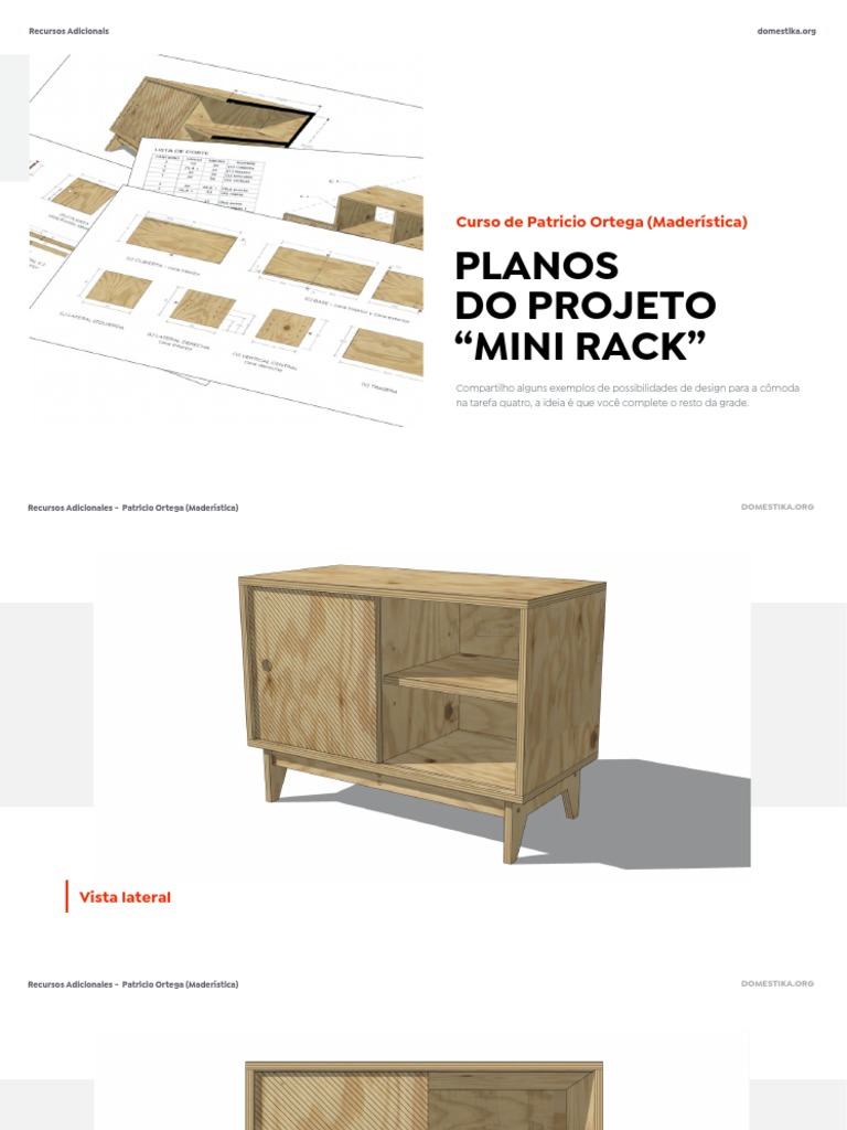 U3-02 Planos Do Projeto Mini Rack PT | PDF