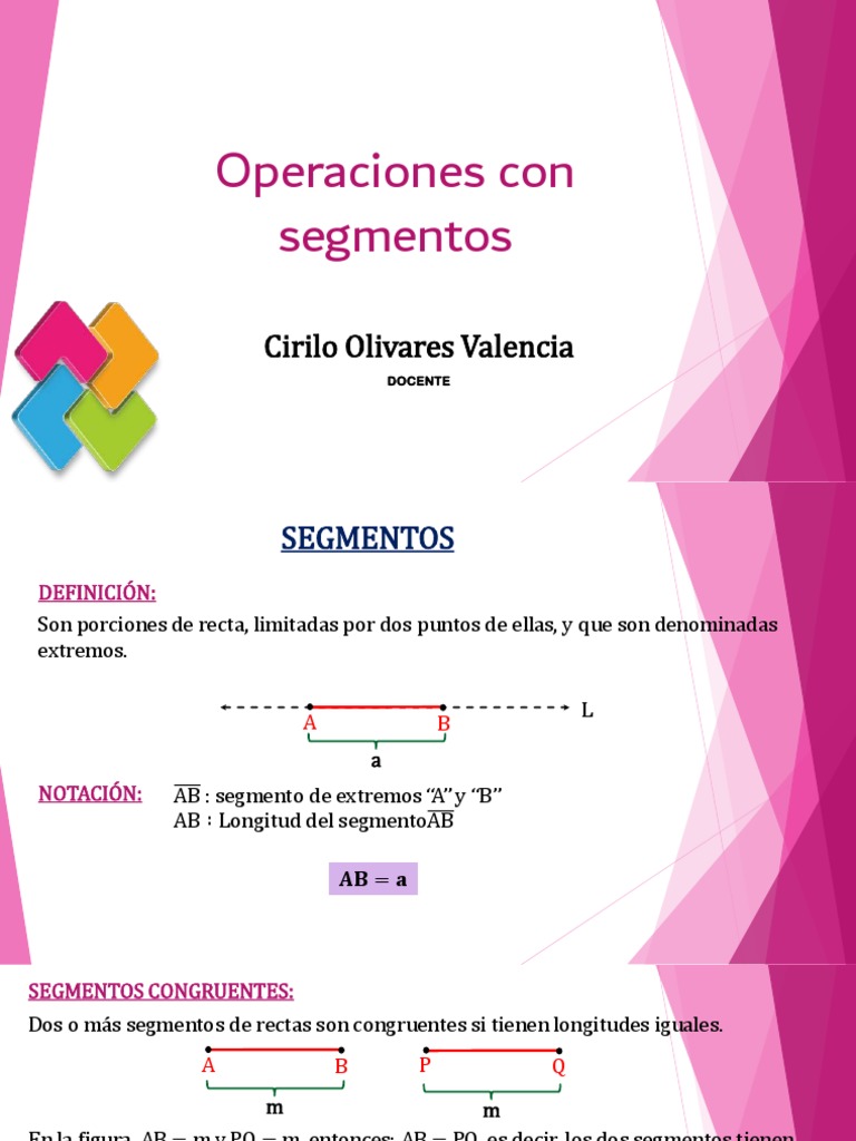 Operaciones Con Segmentos | PDF | Matemáticas | Matemática Elemental