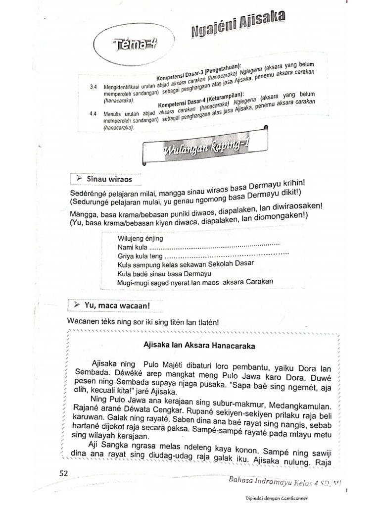Materi Bahasa Indramayu Aksara Hanacaraka | PDF