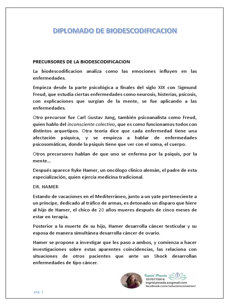 Leyes de Hamer | Descargar gratis PDF | Cáncer | Psique (psicología)