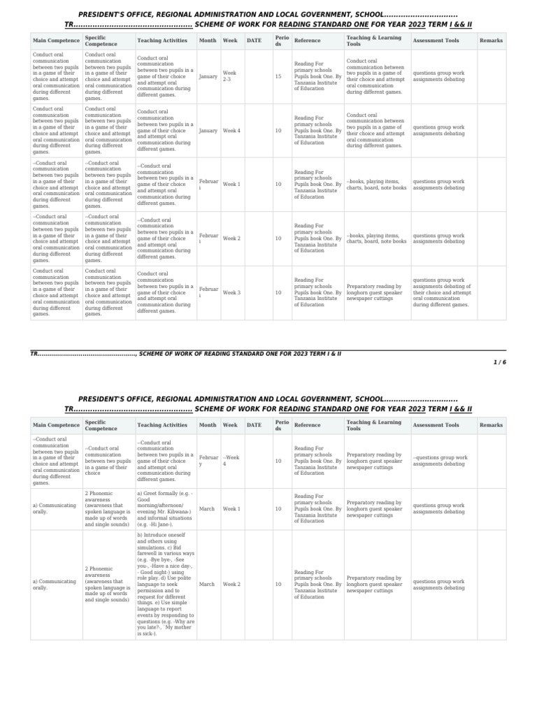 Tr.................................................. - Reading Standard ...