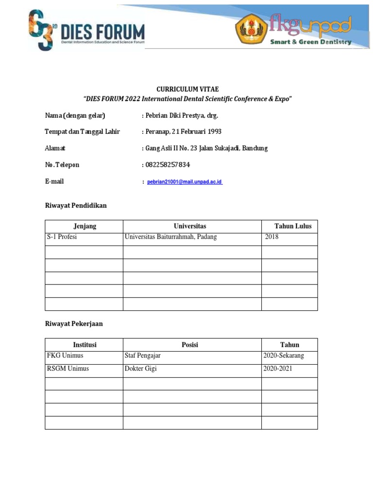 Pebrian Diki P CV | PDF