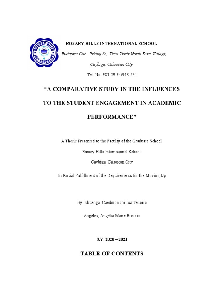 A Comparative Study in The Influences To The Student Engagement in ...