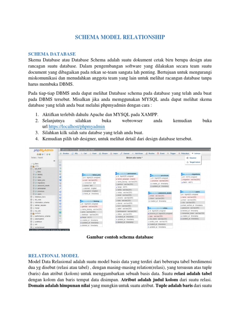 Schema Model Relationship | PDF | Karier & Perkembangan