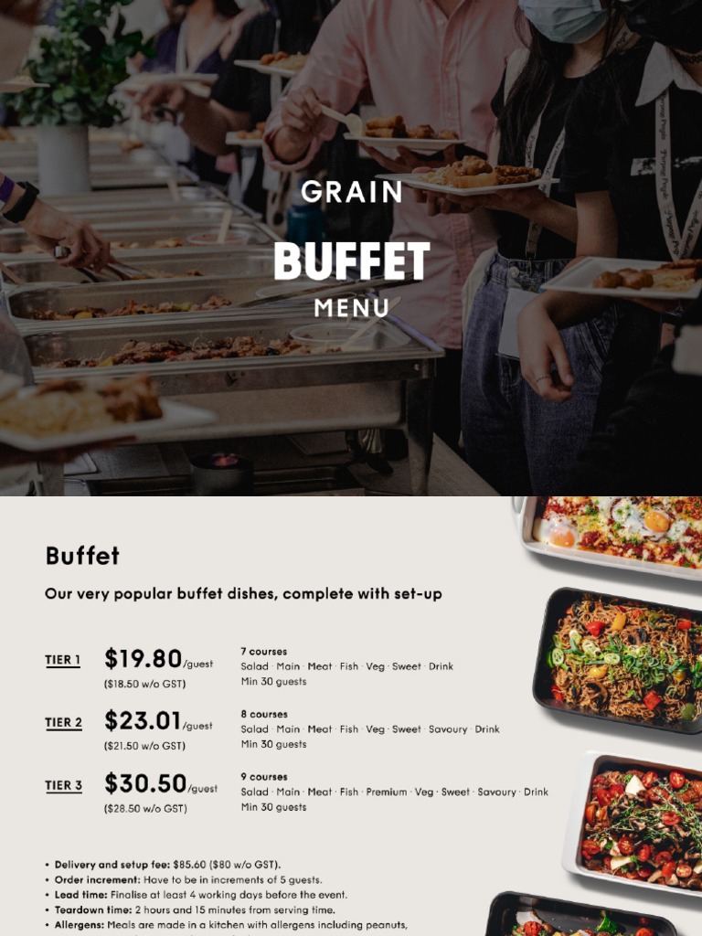 Grain Buffet Menu - Updated 22 Sept 2022 | PDF