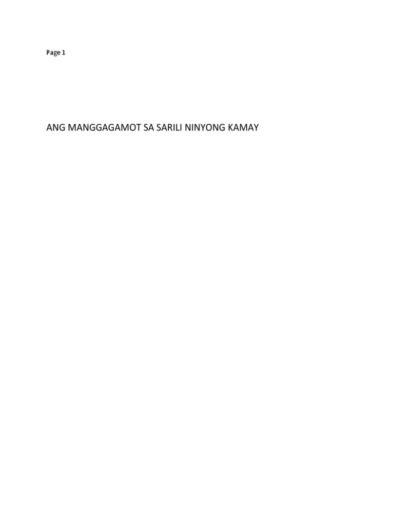 Salin Sa Tagalog | PDF