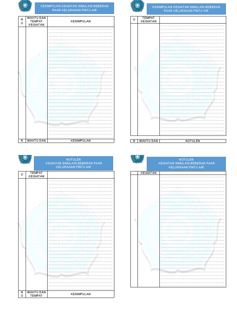 Buku Notulen Dan Kesimpulan Paar | PDF