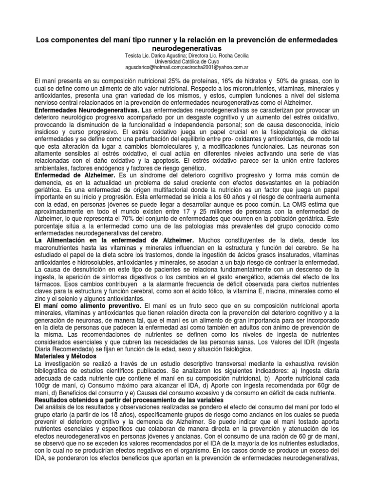 Los Componentes Del Mani Tipo Runner y La Relacion en La Prevencion de ...