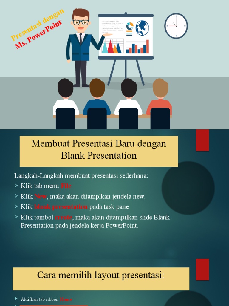 Membuat Presentasi Baru Dengan Blank Presentation | PDF