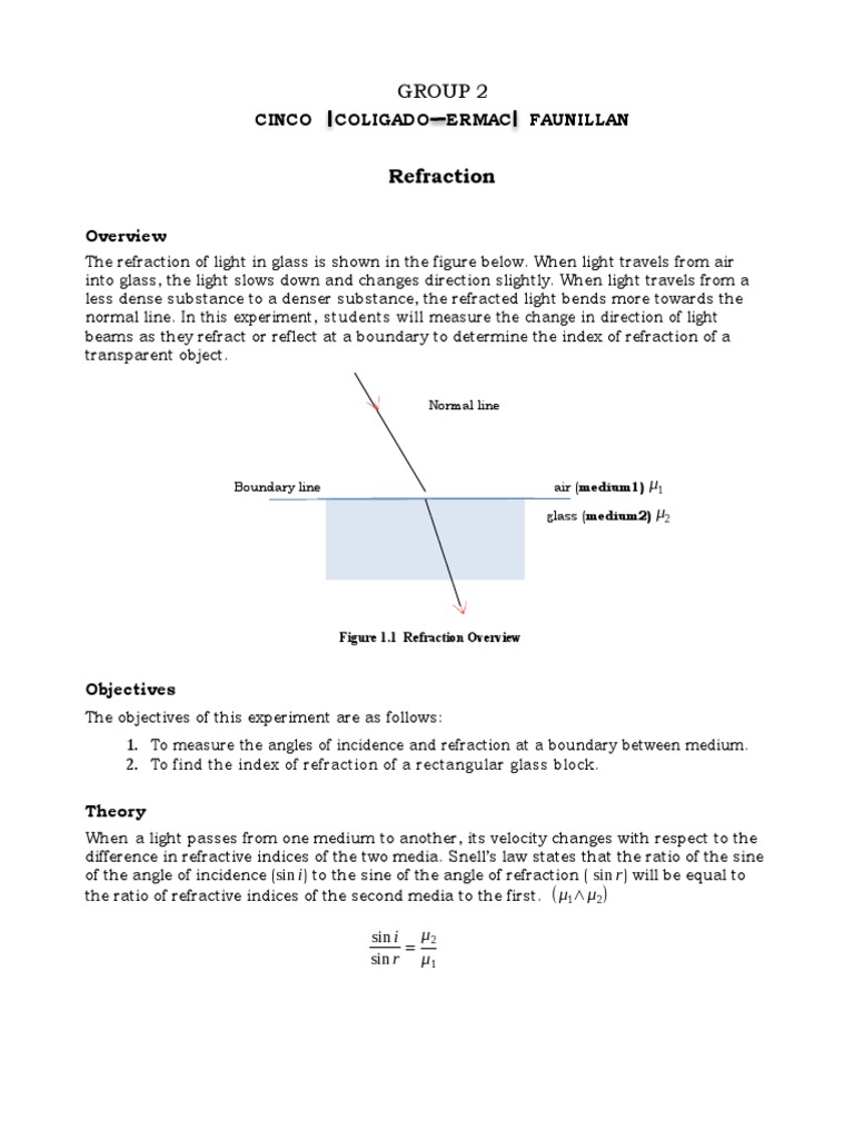 Refraction | PDF | Refraction | Refractive Index
