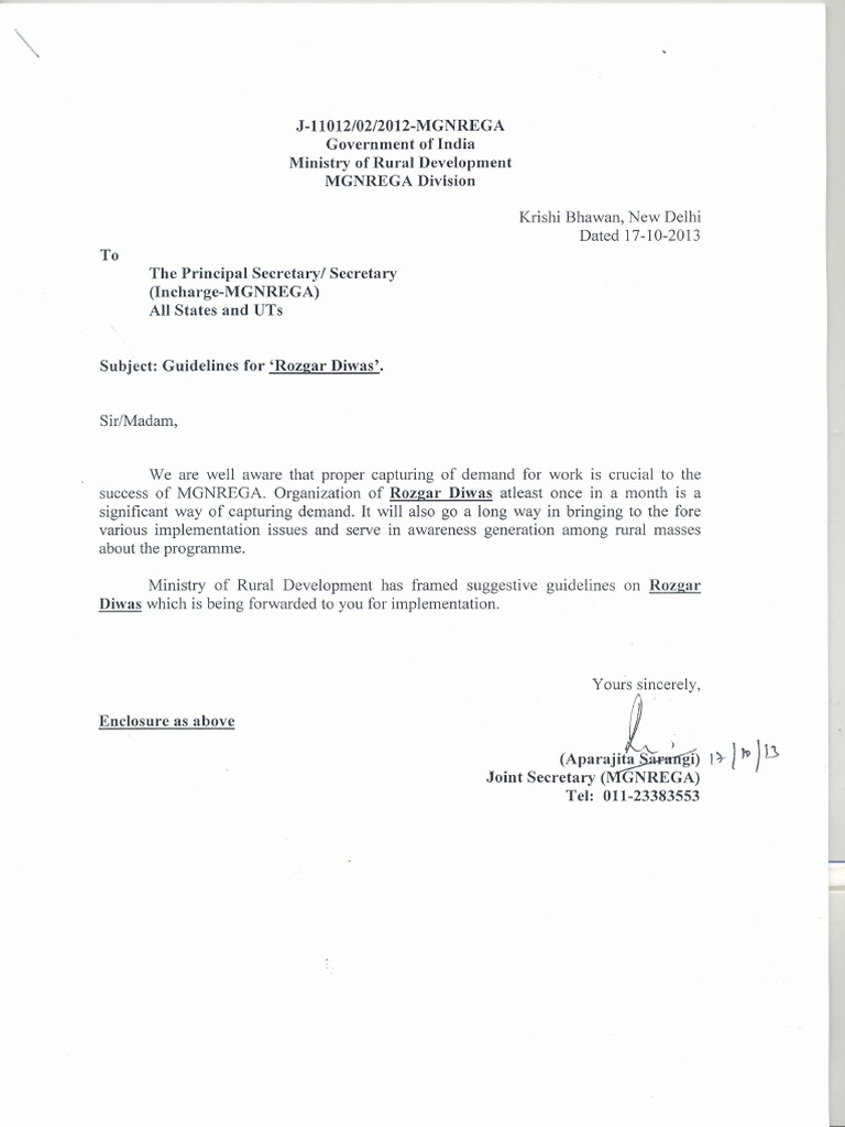 Guidelines Rozgar Diwas DoPT | PDF | Government | Business