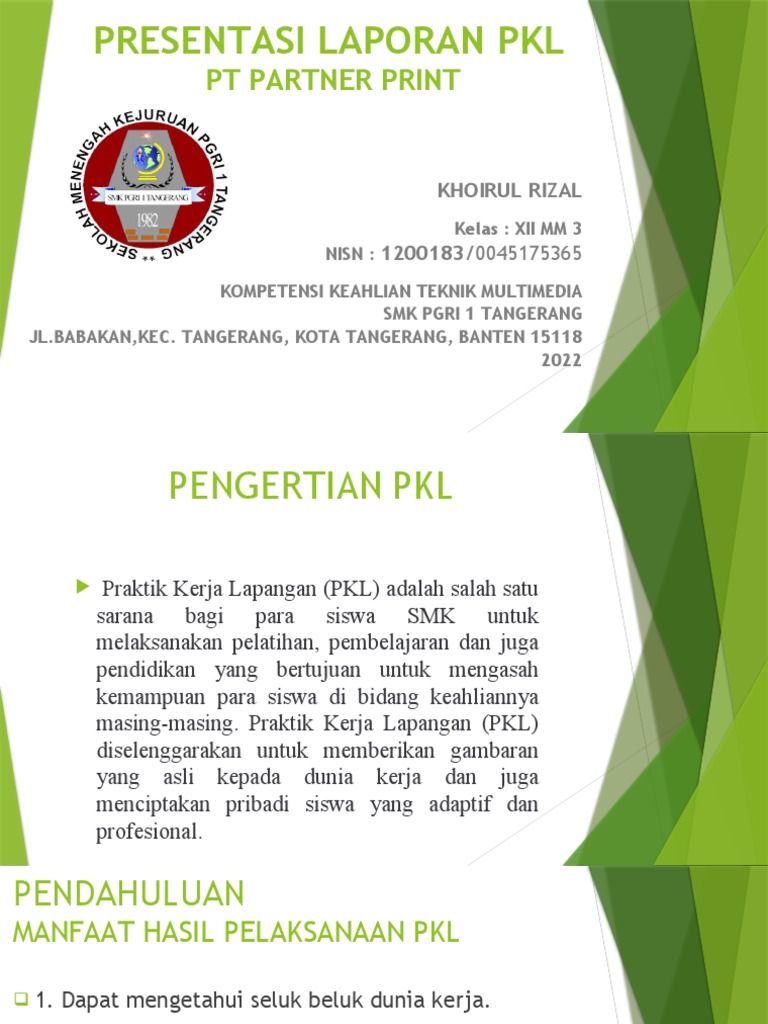 Laporan PKL Multimedia di PT Partner Print | PDF | Karier & Perkembangan | Bisnis