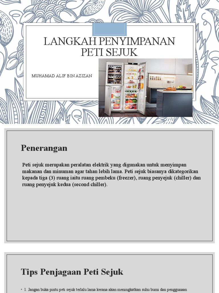 Langkah Penyimpanan Peti Sejuk | PDF