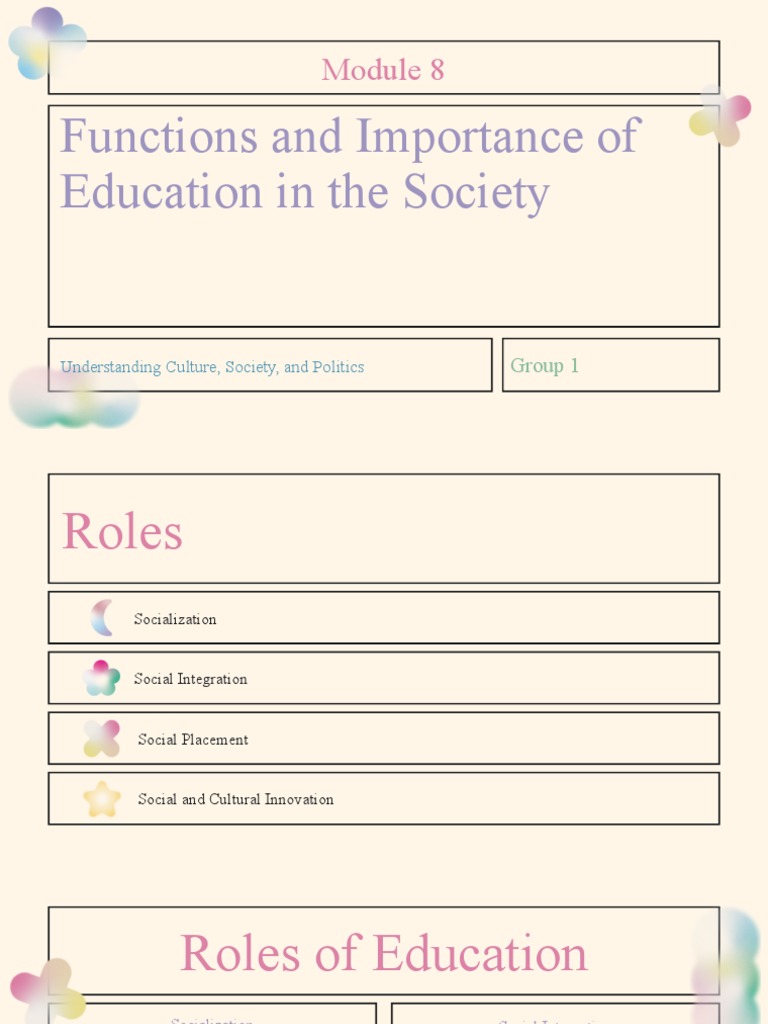 Ucsp Module 8 | PDF | Schools | Teachers