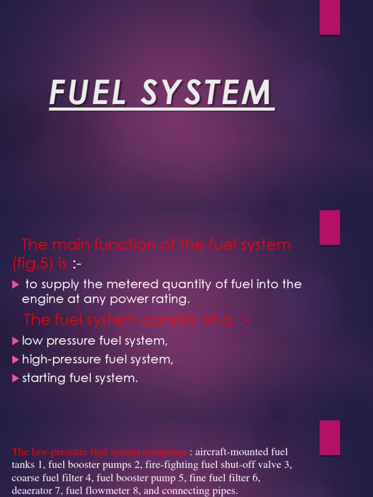 Aircraft Fuel System Components and Operation | PDF | Pump | Chemical ...
