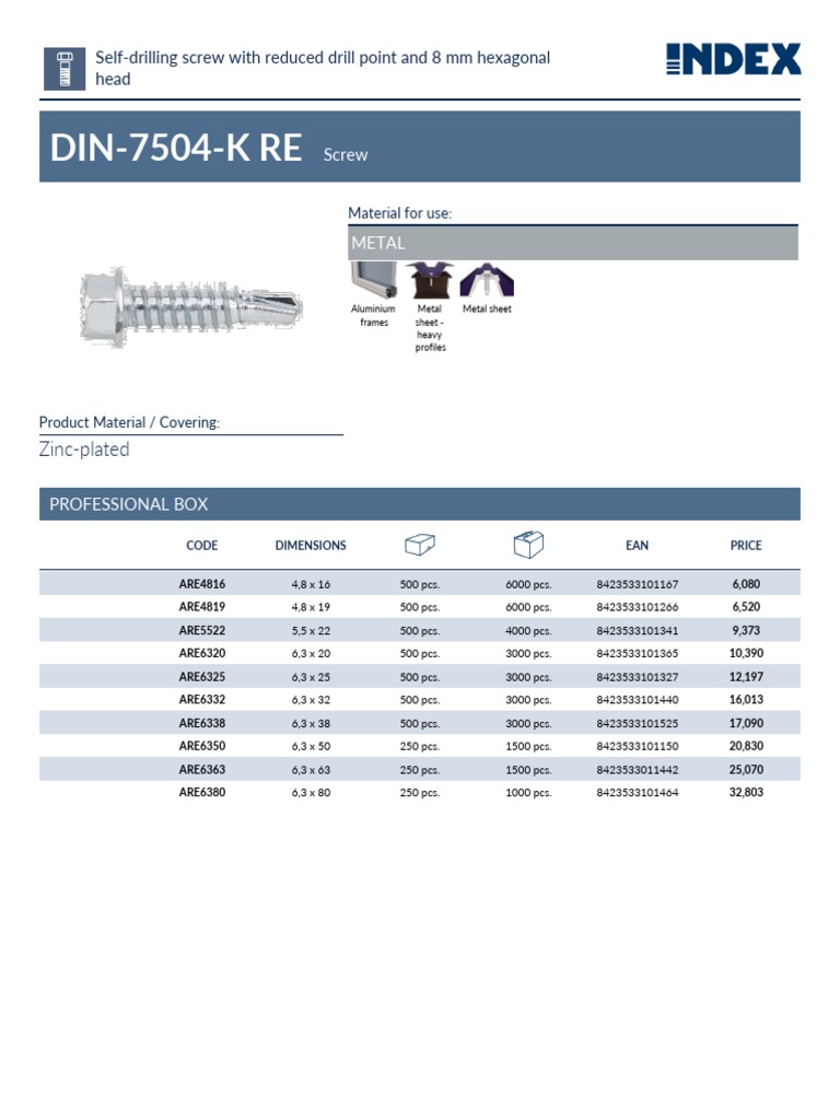 Din 7504 K Re | PDF | Sheet Metal | Industrial Processes