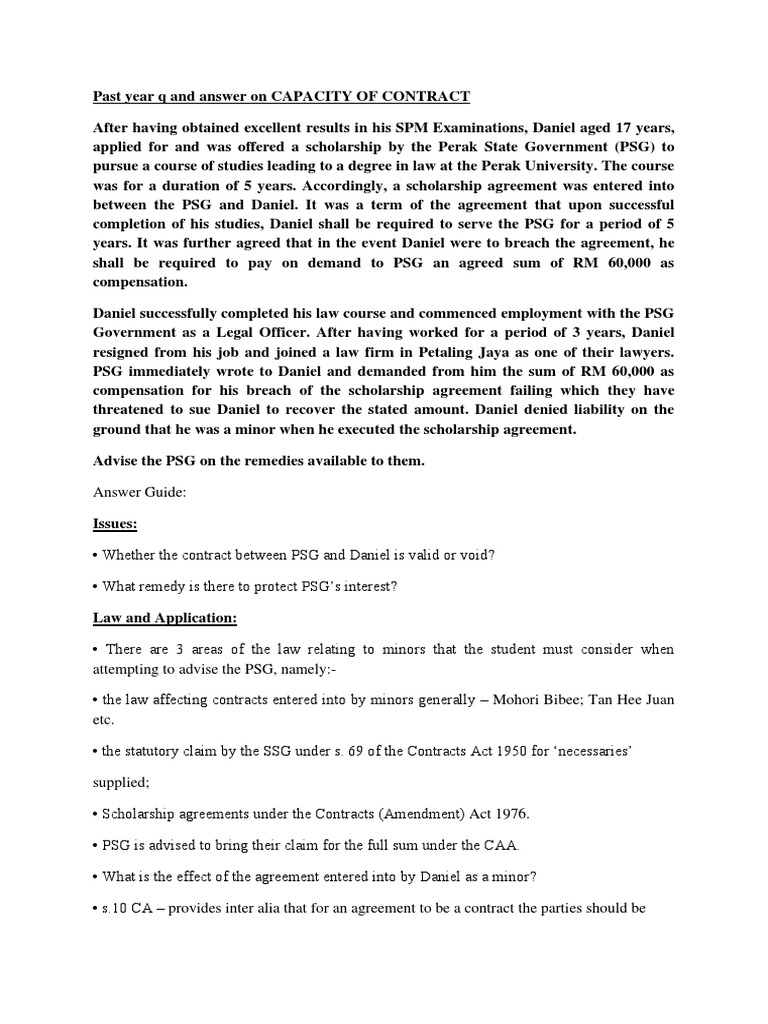 Capacity of Contract | PDF | Breach Of Contract | Mortgage Law