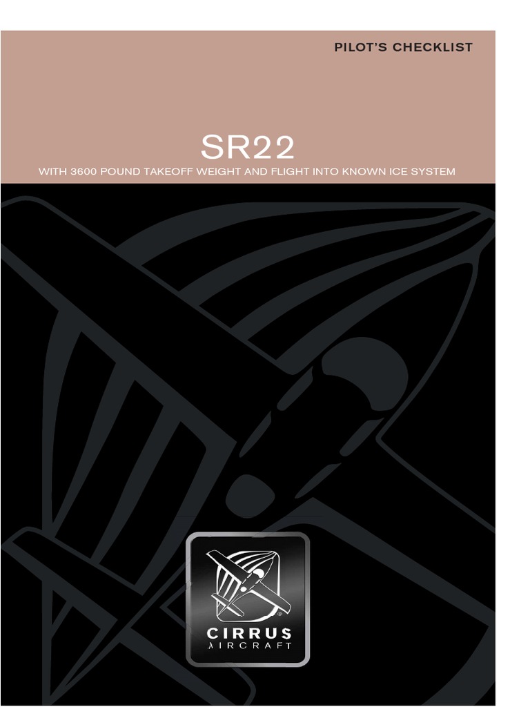 SR22 Checklist | PDF | Aerospace | Aircraft