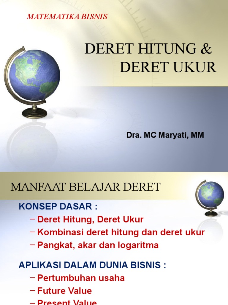 Deret Hitung & Ukur dalam Bisnis | PDF