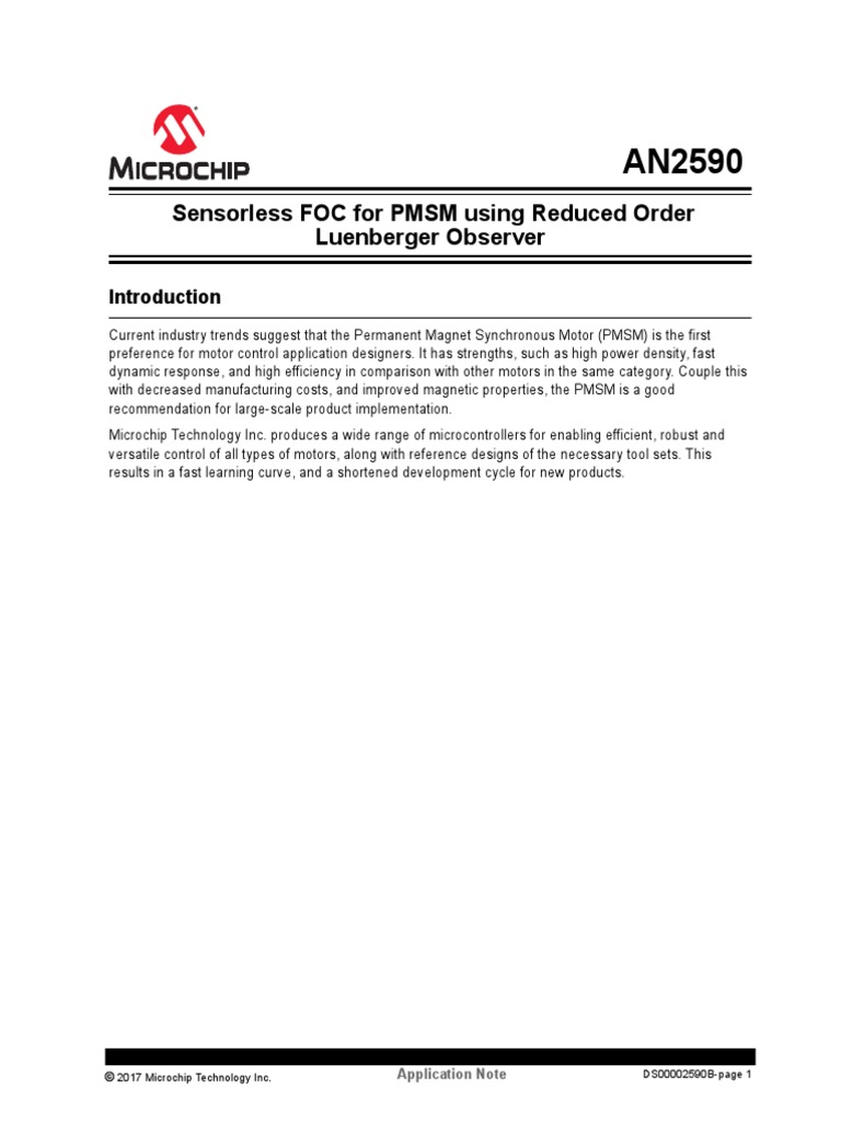 Sensorless FOC For PMSM Using Reduced Order Luenberger Observer | PDF ...