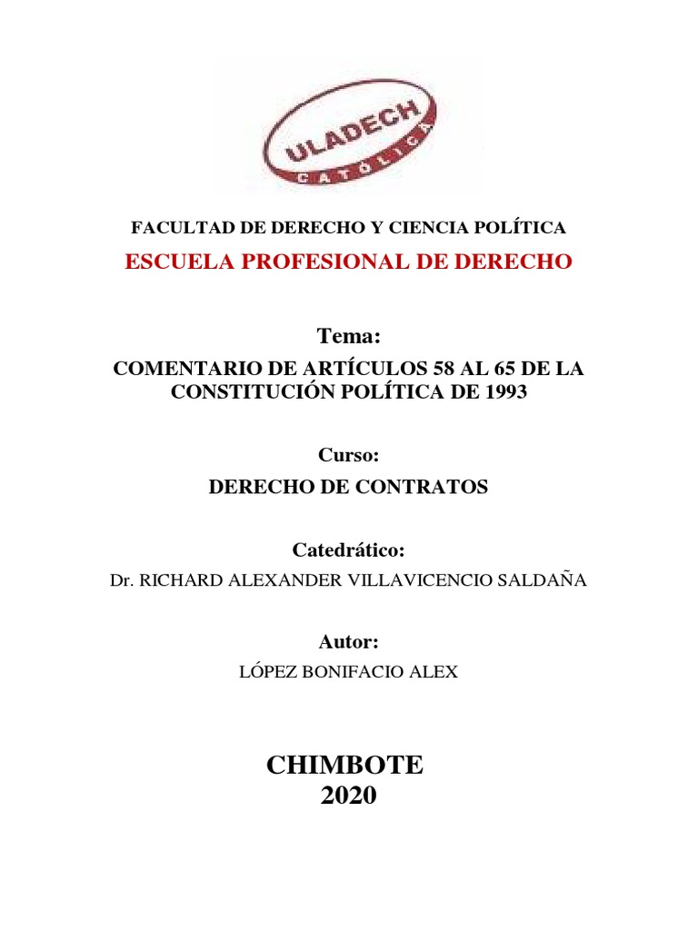 Comentario del Artículo 58 de la Constitución | PDF | Monopolio ...