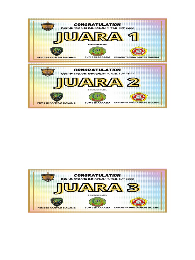 Tempelan Piala | PDF