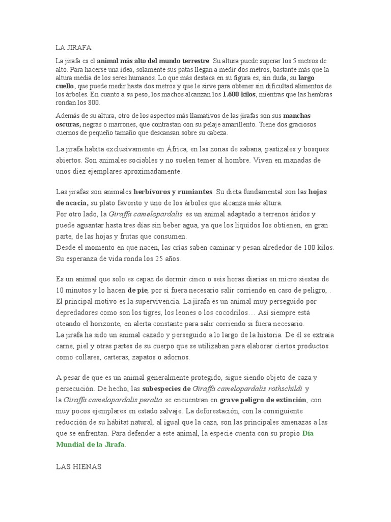 La Jirafa Es El Pdf