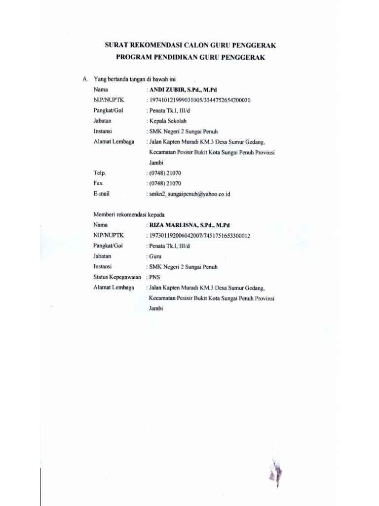 Rekomendasi Riza Marlisna | PDF