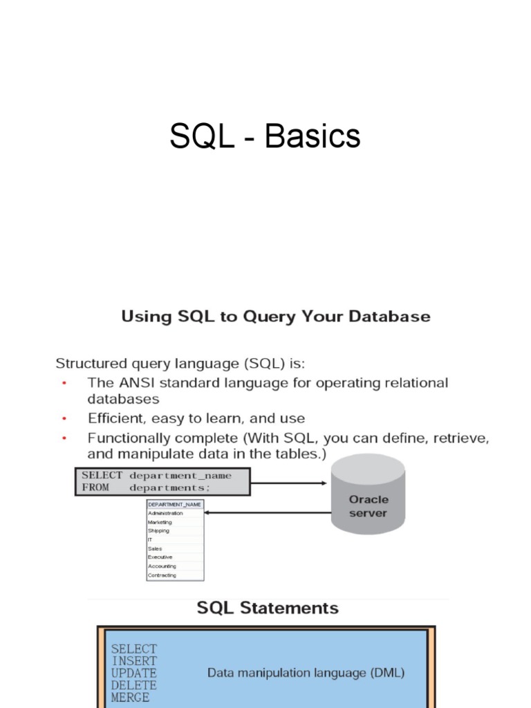 SQL - Basics | PDF
