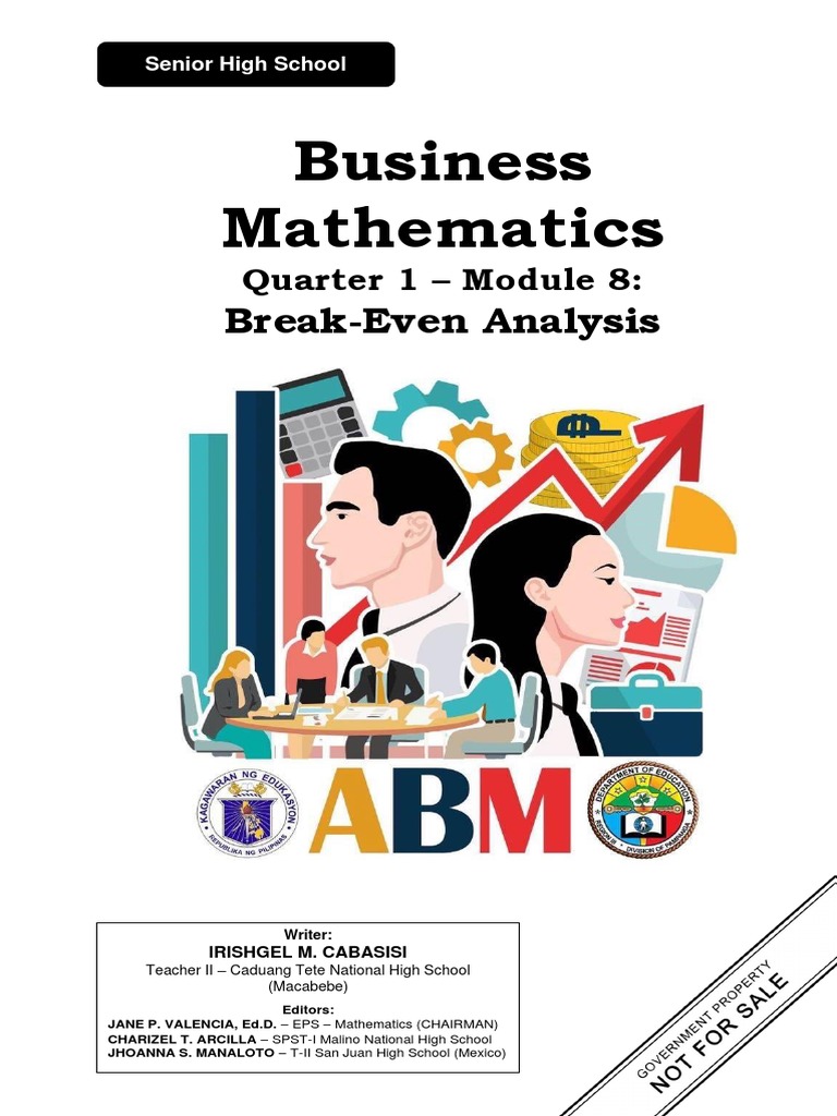 Business Mathematics Module 8 Break Even Analysis | PDF | Business ...