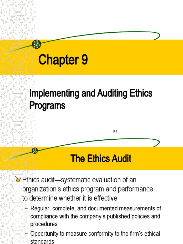 Week 9 Implementing The Business Ethics Program | PDF | Audit | Audit Committee